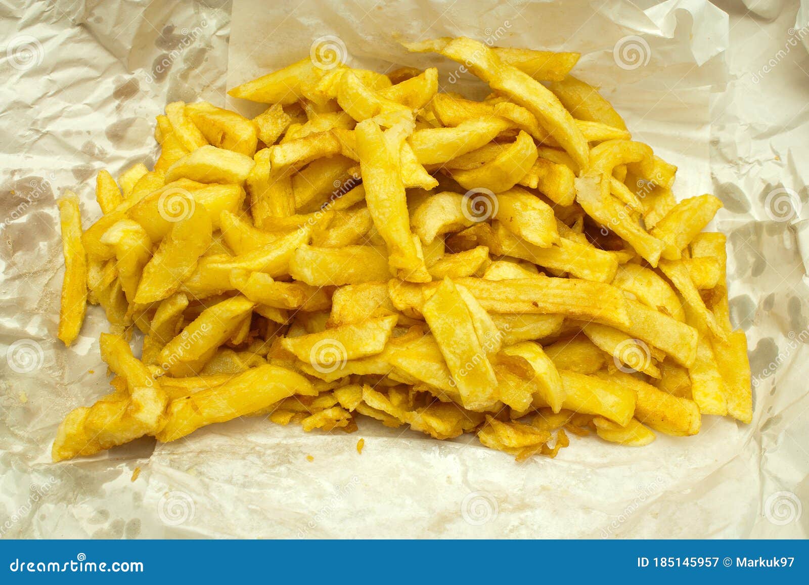 Chips Served in Paper stock image. Image of junk, greasy - 185145957
