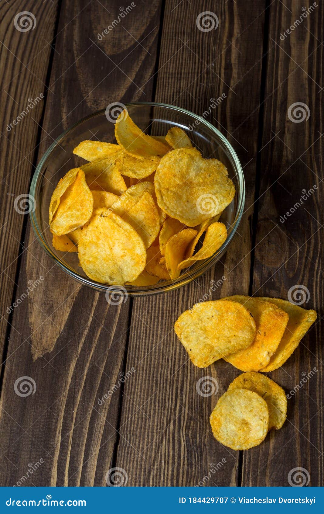 Chips in a Transparent Plate. Tasting Chips Stock Image - Image of ...