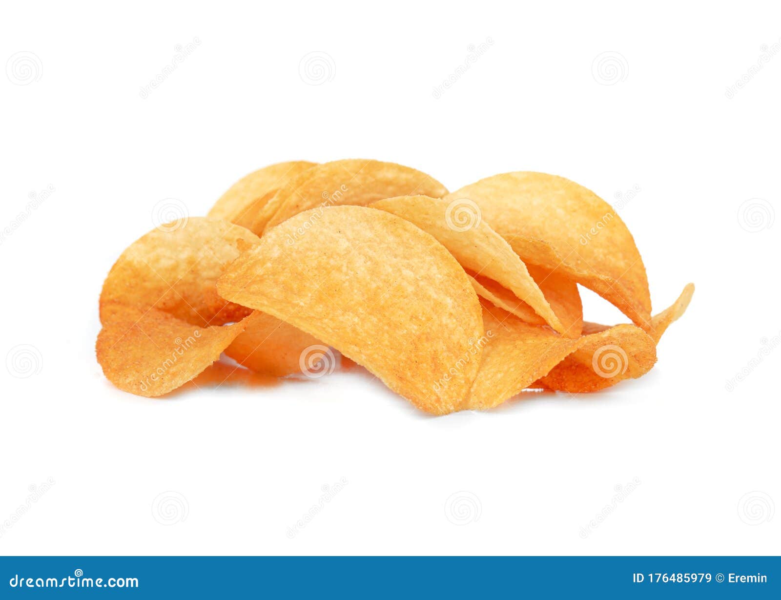 Chips on a White Background. Stock Image - Image of food, chip: 176485979