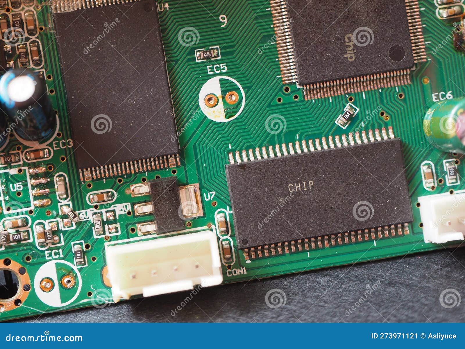 Chips with the Word Chip on Them Stock Image - Image of background ...