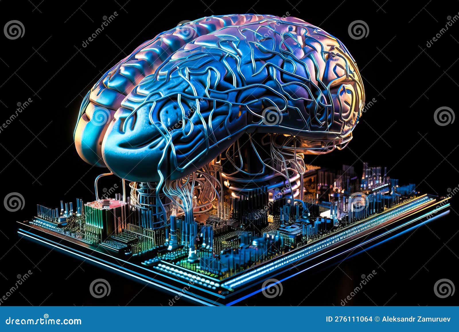 Chipset Ai Con Cervello Umano Sulla Scheda Circuiti. Estrazione Di Dati ... Chipset Ai Con Cervello Umano Sulla Scheda Circuiti. Estrazione Di Dati ...