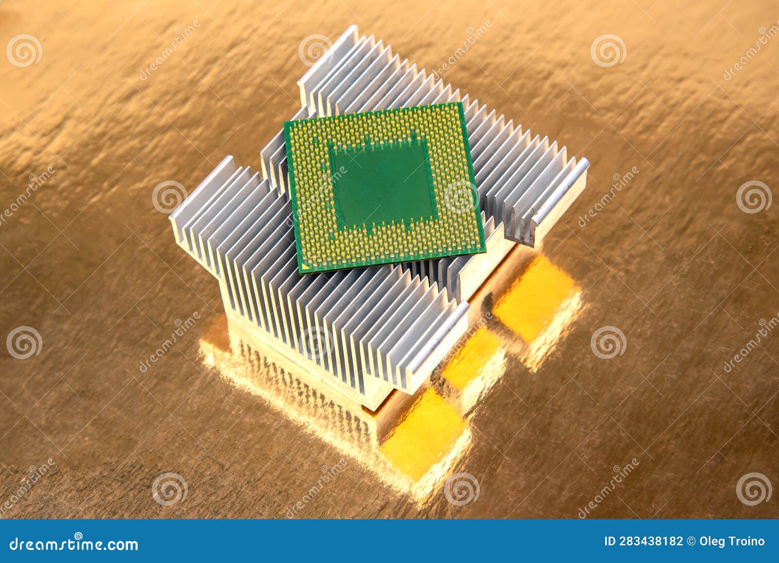 Chipset and Heatsink for Computer. Electronic Component of Computer ...