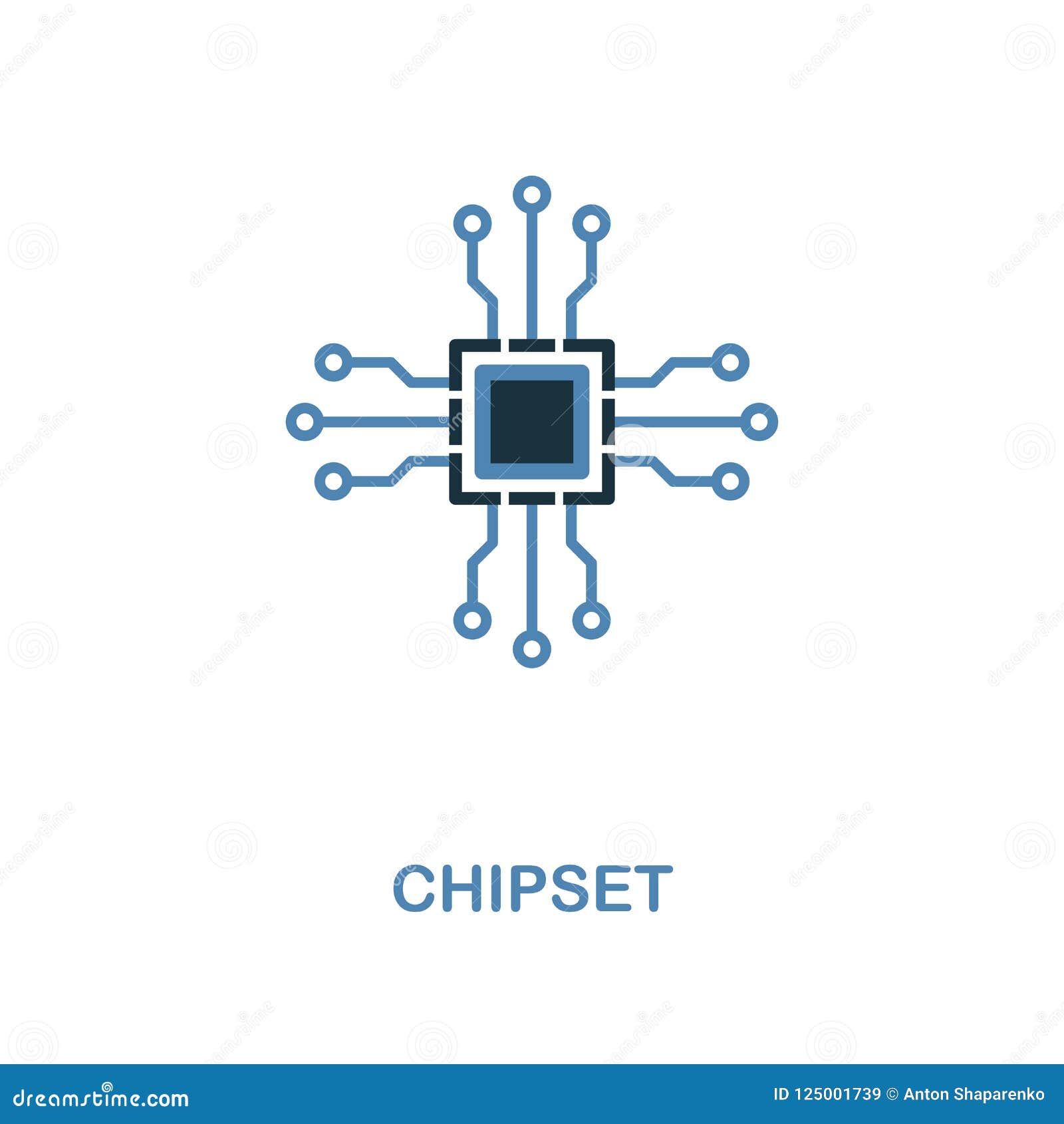 Chipset Icon in Two Colors. Simple Element Symbol. Chipset Icon Design ...