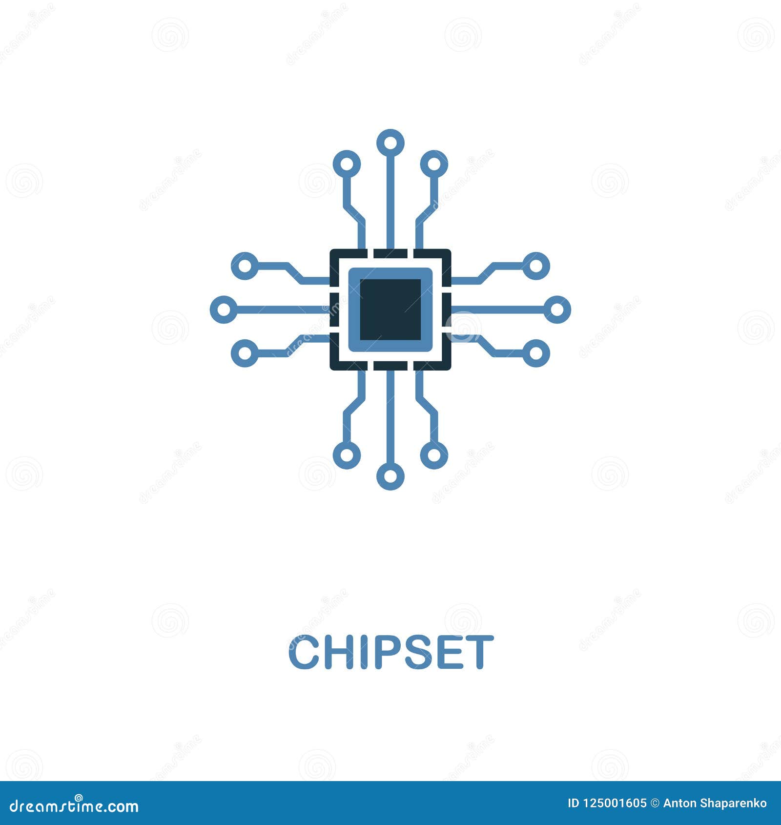 Chipset Icon in Two Colors. Simple Element Symbol. Chipset Icon Design ...