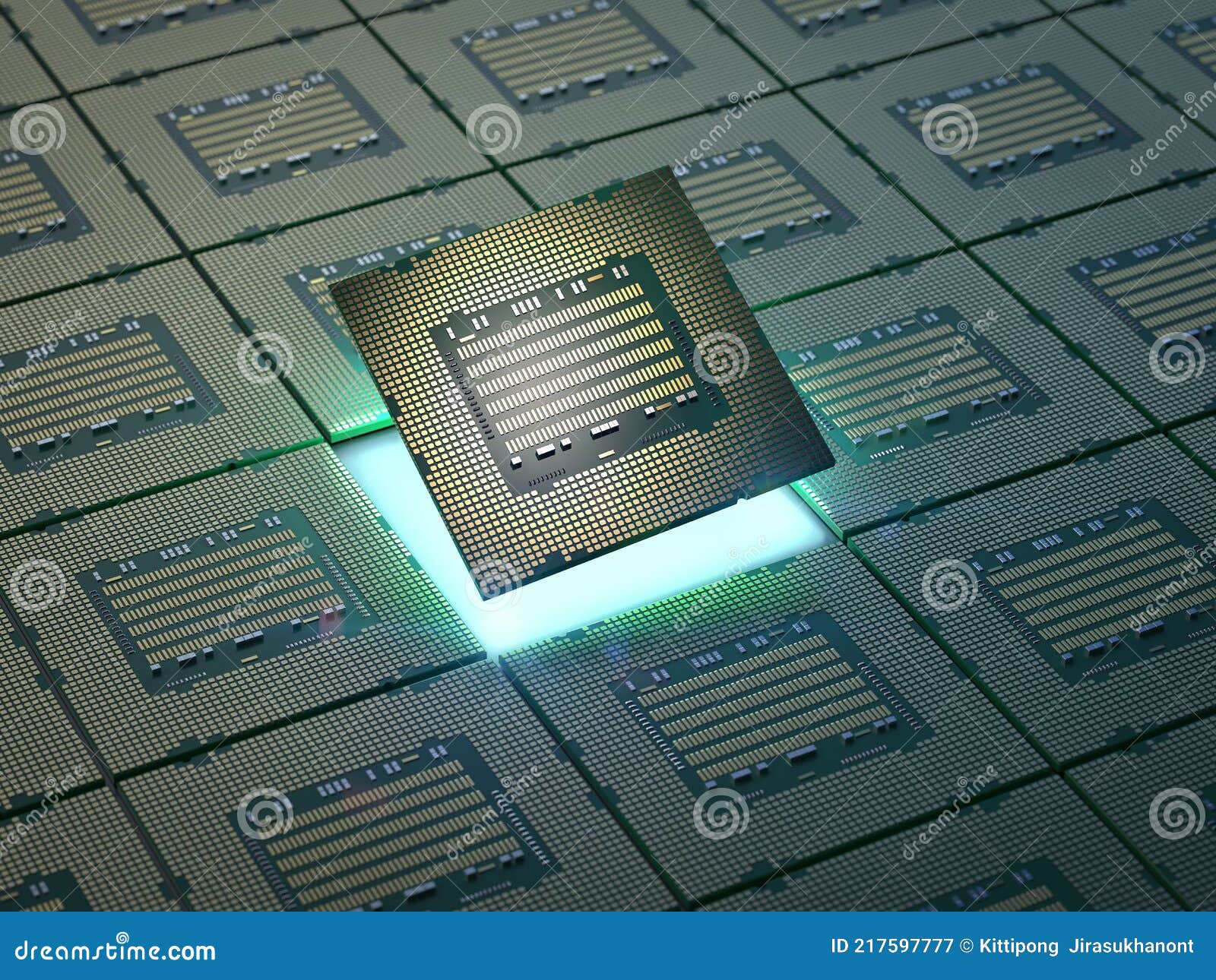 Chipset for Semiconductor Manufacturing Stock Illustration ...