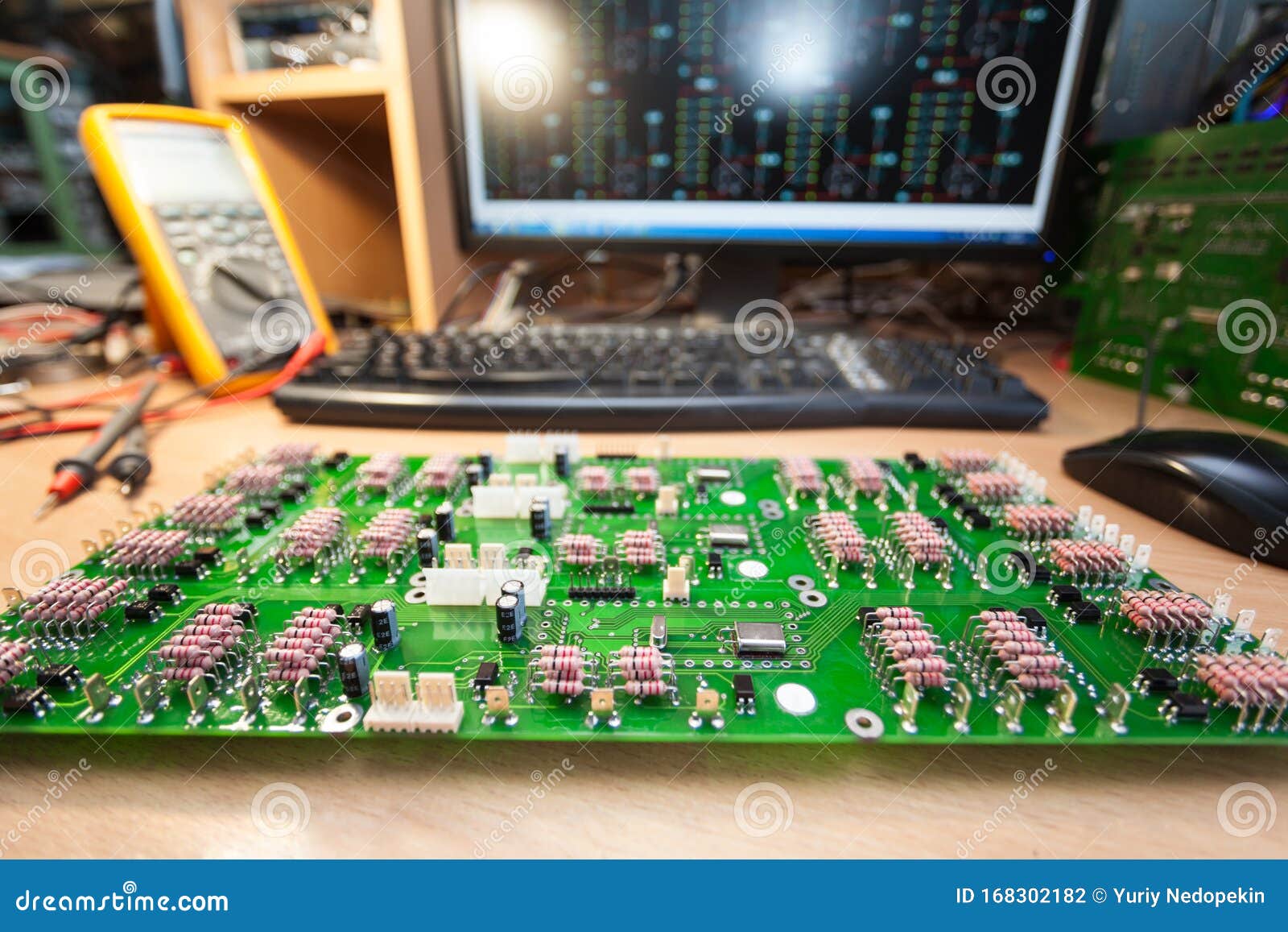 Chipset on Table with Computer Stock Photo - Image of desktop, detail ...