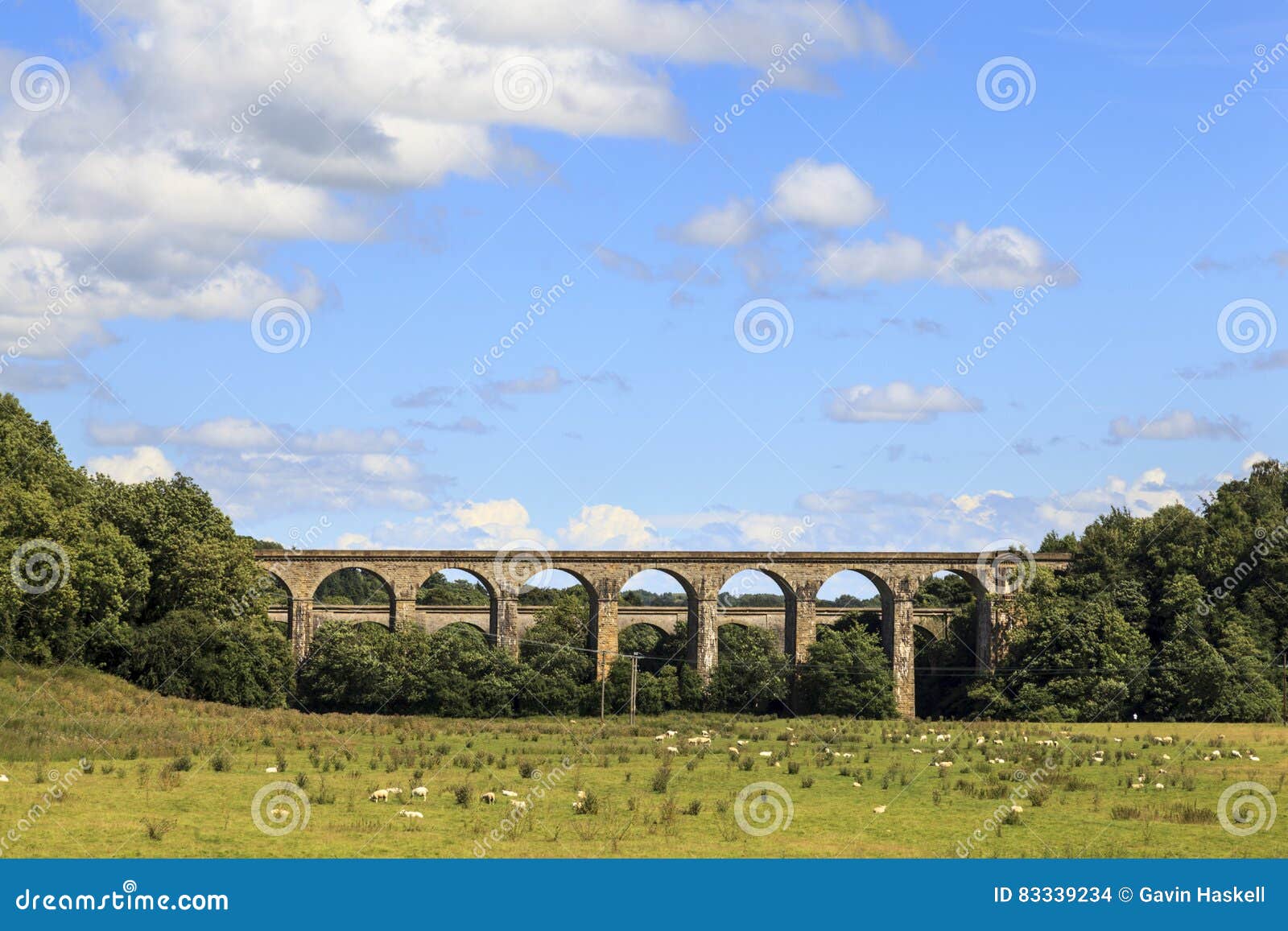 Chirk railway viaduct stock photo. Image of bridge, united - 83339234