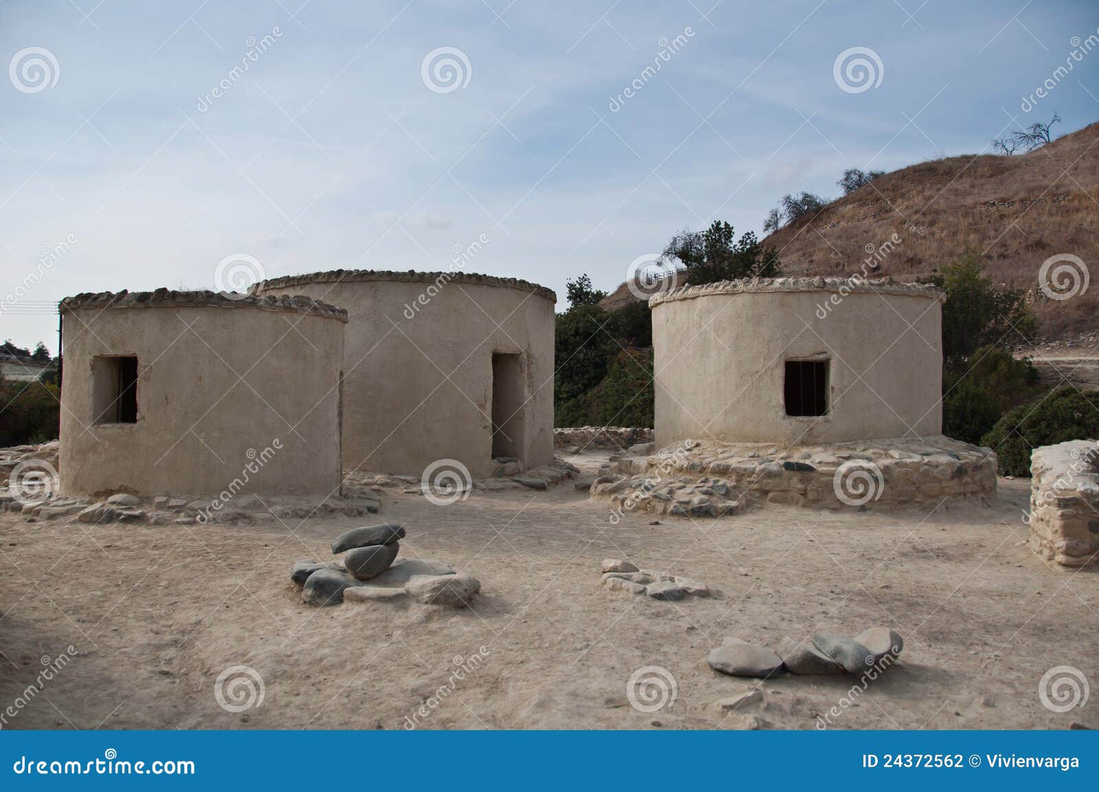 Chirokitia Neolithic Settlement in Cyprus Stock Photo - Image of ruin ...
