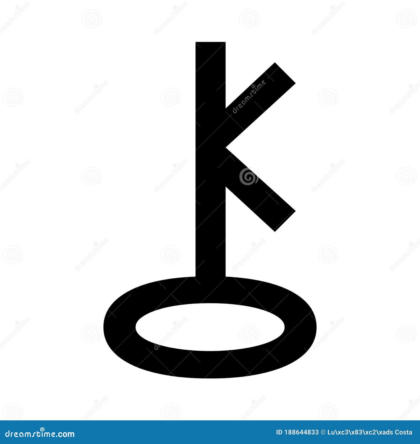 Chiron - Astrological Symbol And Hand Drawn Lettering. Black Vector ...