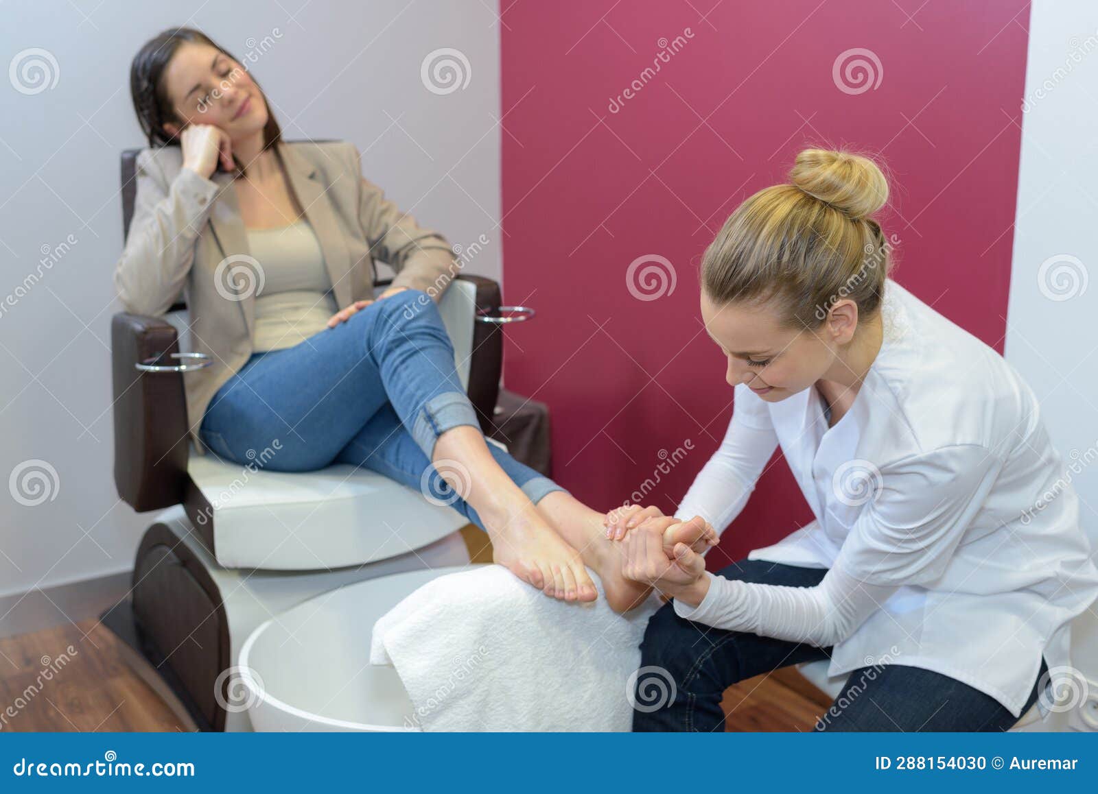 Chiropodist Working on Woman S Feet Stock Photo - Image of towel ...