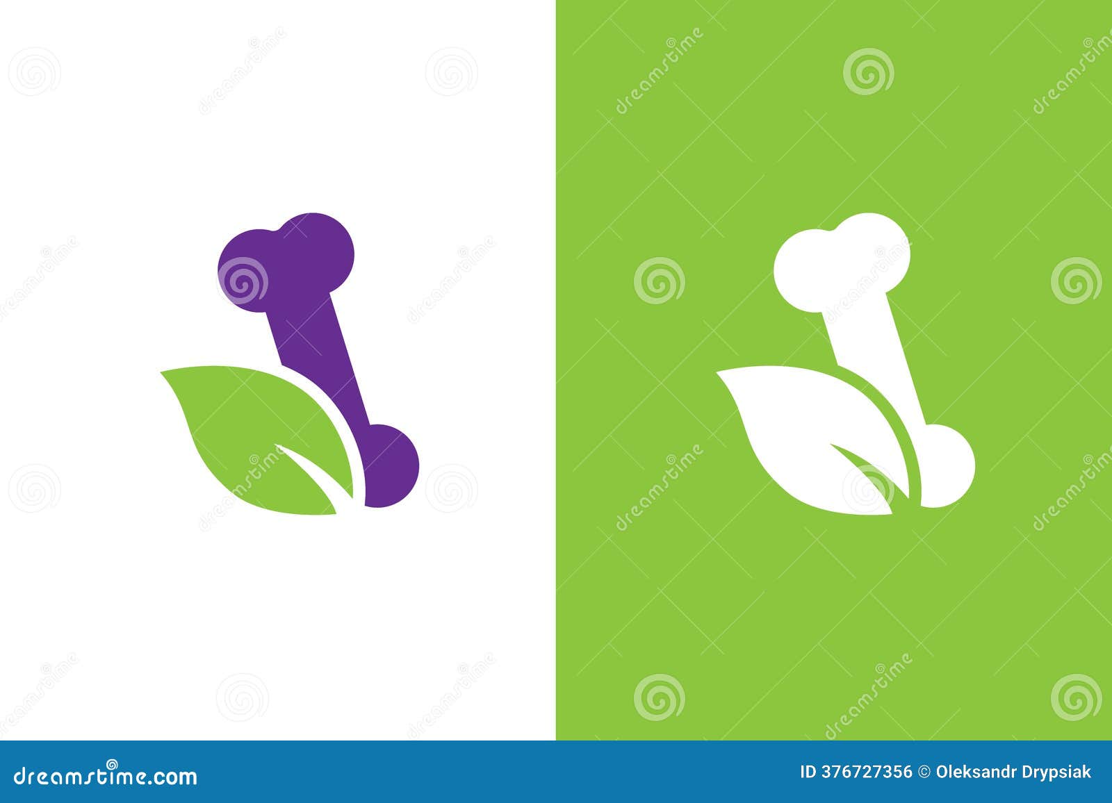 Leaf Logotype Template, Positive And Negative Variant, Corporate ...