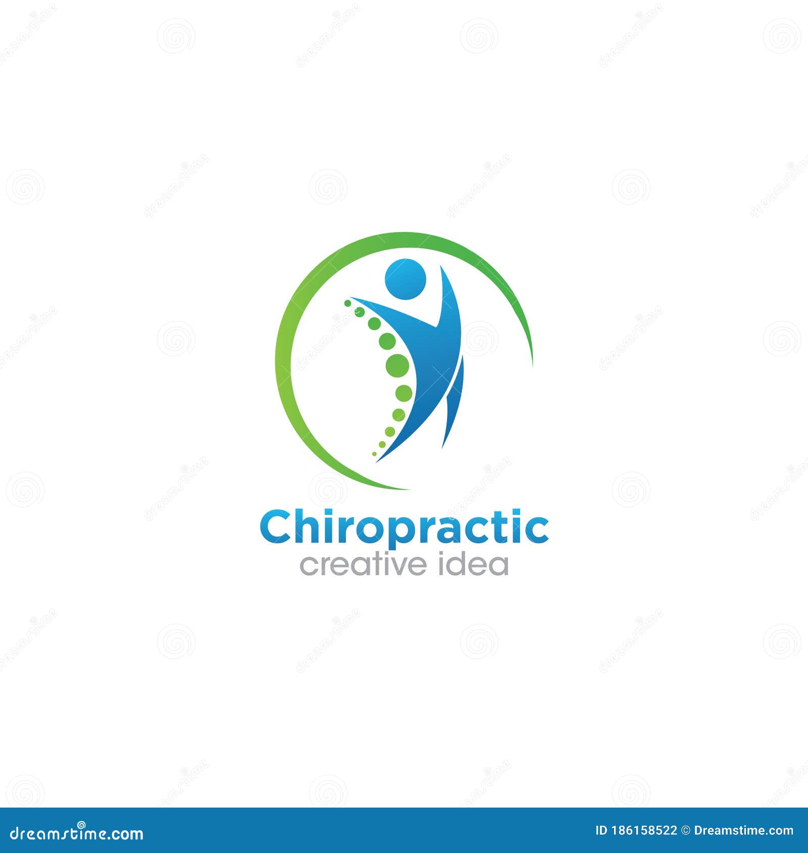 Chiropractic Logo Design Template Stock Vector - Illustration of ...