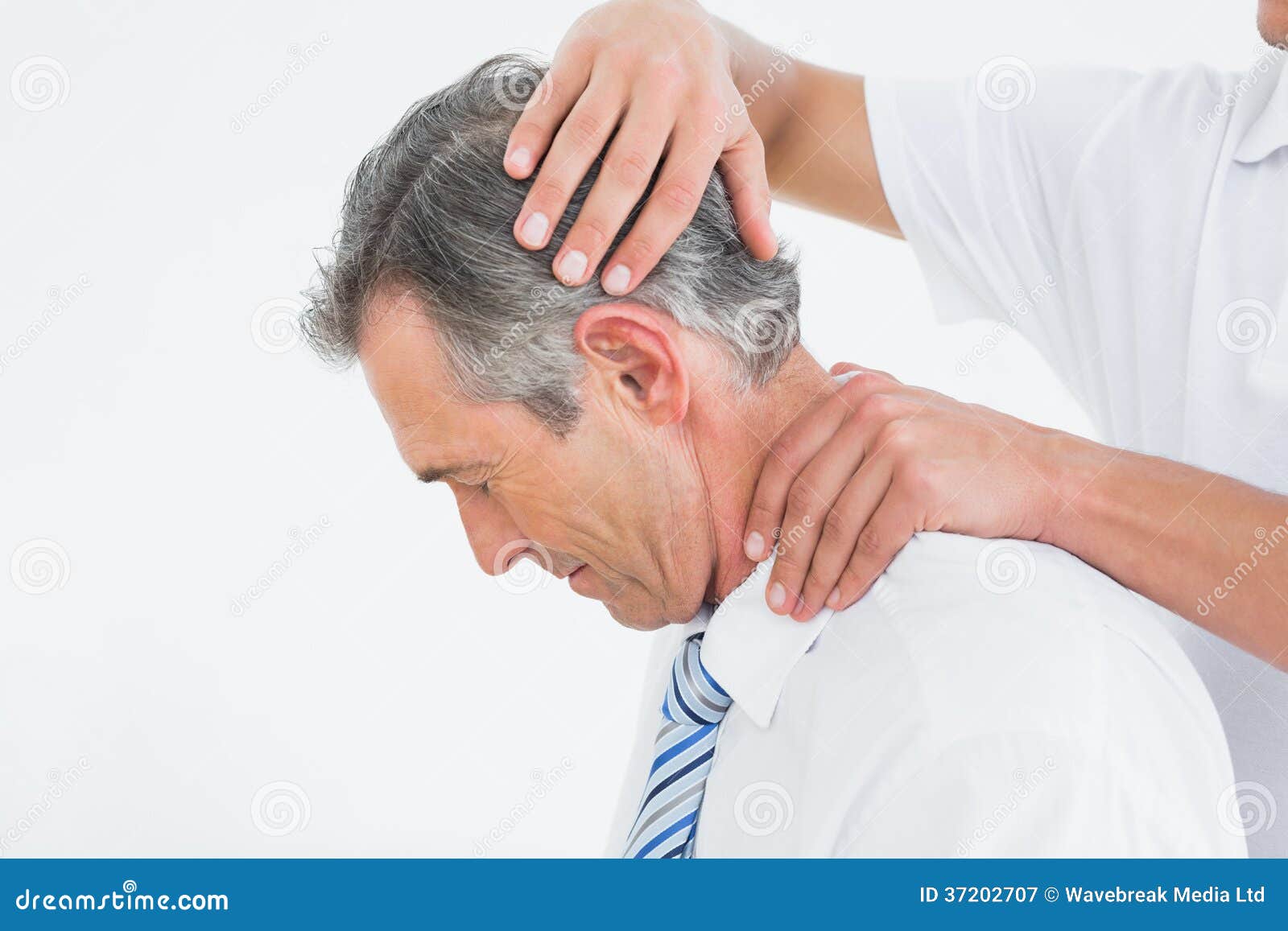 Chiropractor Doing Neck Adjustment Stock Image - Image of male ...