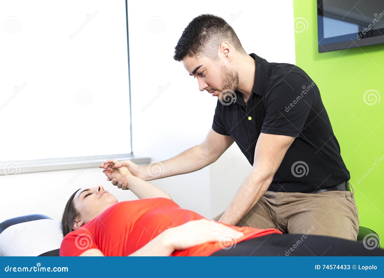 Chiropractor Massage the Female Patient Stock Image - Image of ...