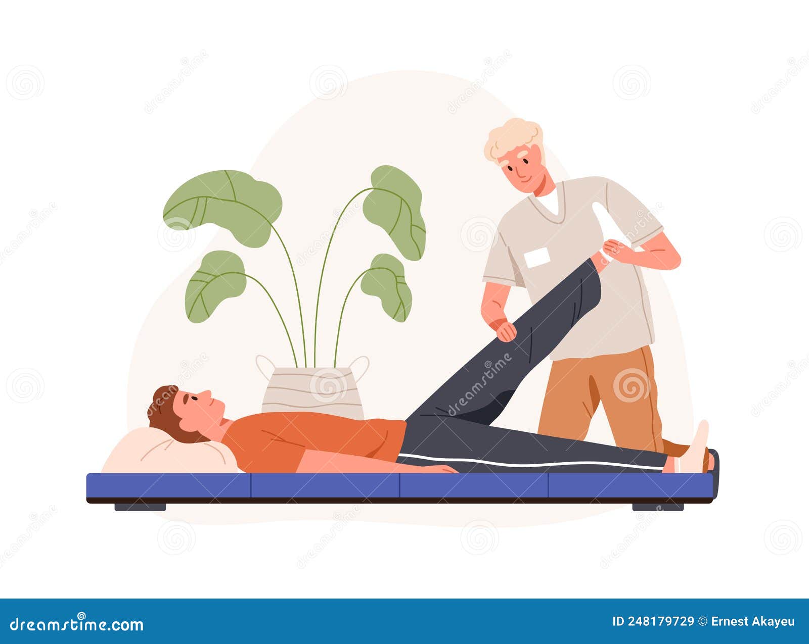 Chiropractor And Patient At Physiotherapy Rehabilitation