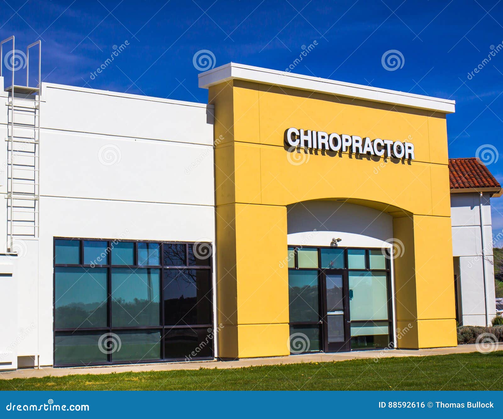 Chiropractor Sign on Vacant Building Editorial Photo - Image of tile ...