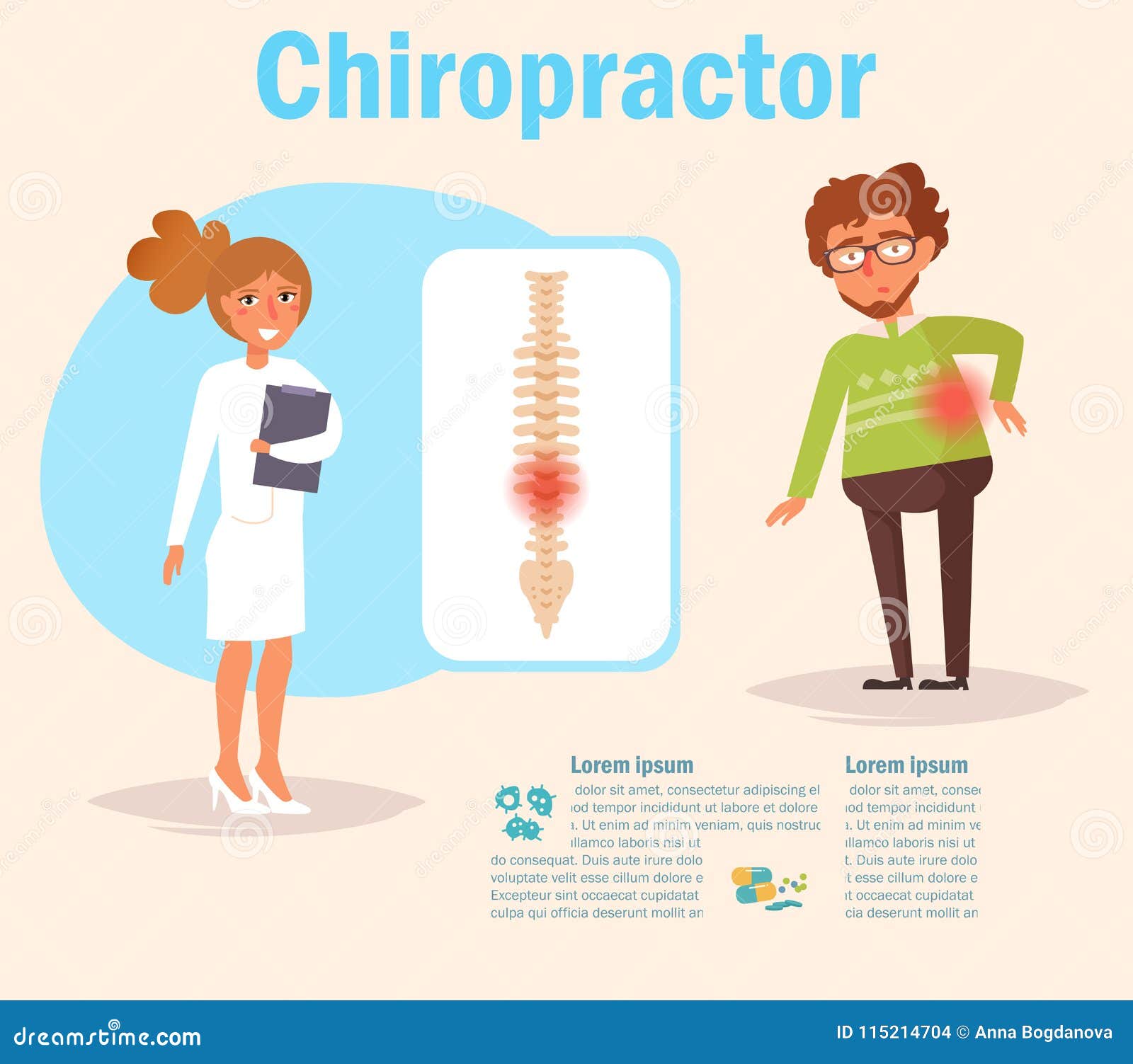 Chiropractor Vector. Cartoon. Isolated Art On White Background ...