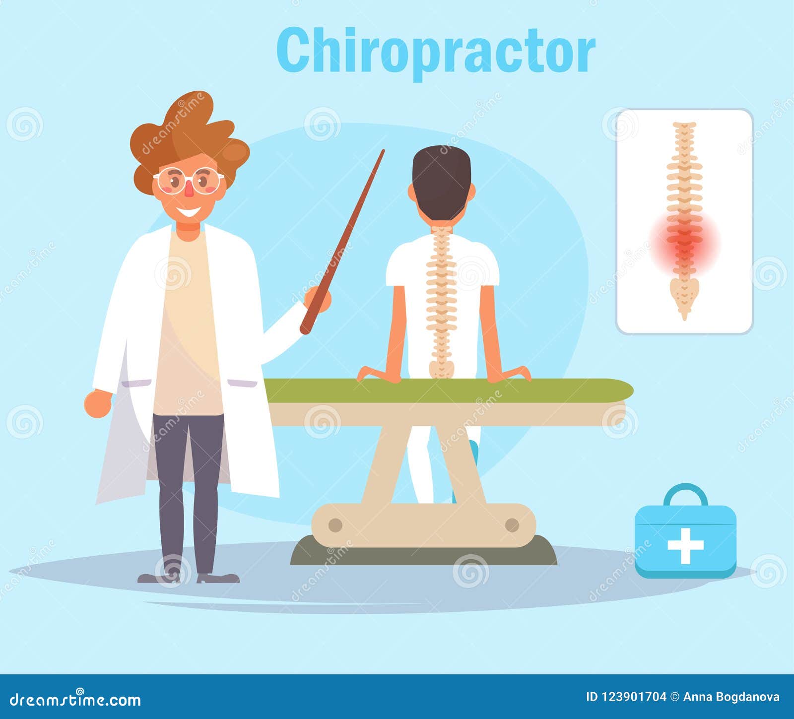 Chiropractor Vector. Cartoon. Isolated Art On White Background ...