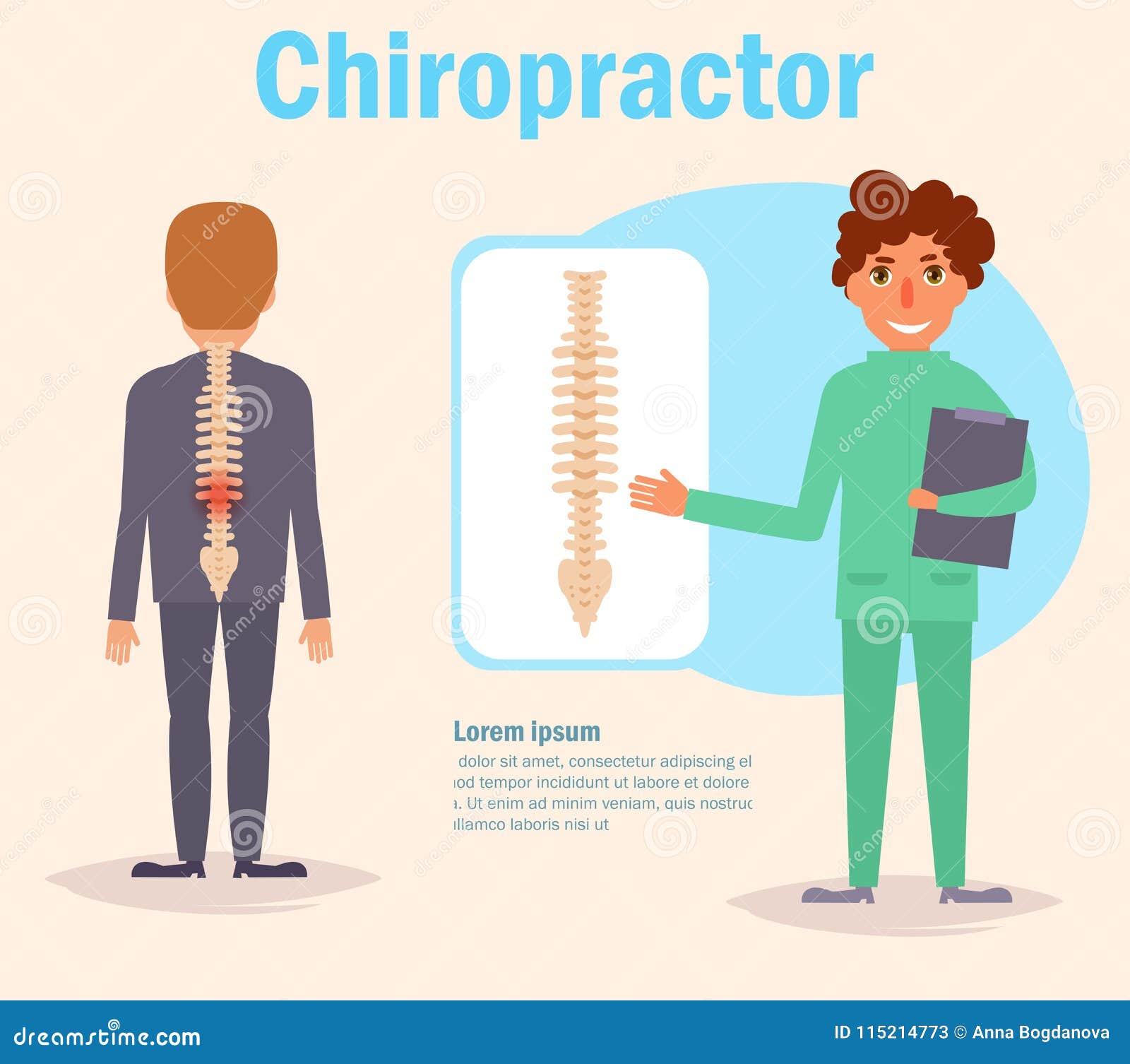 Chiropractor Vector. Cartoon. Isolated Art On White Background ...