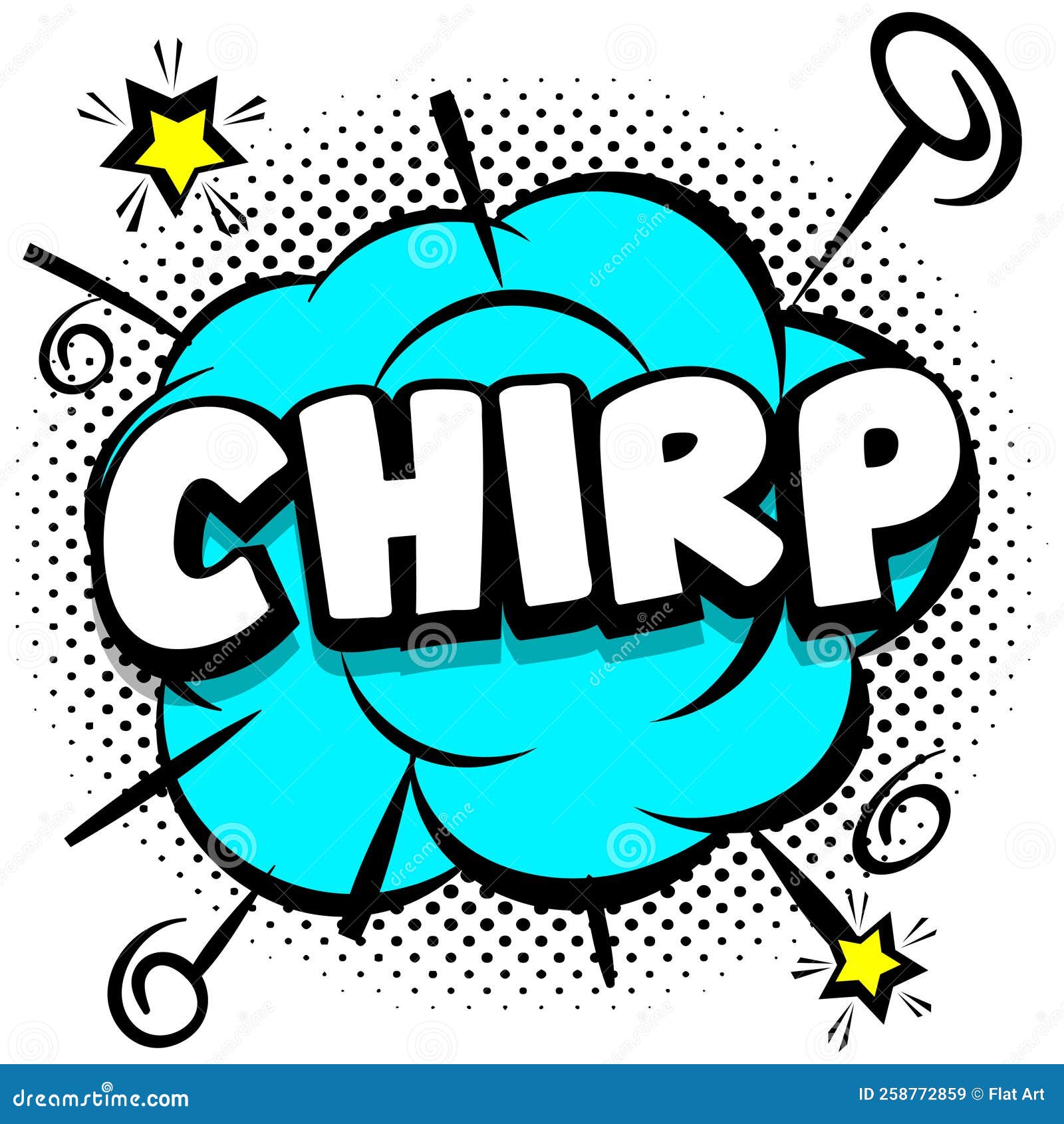 Chirp Comic Bright Template with Speech Bubbles on Colorful Frames ...
