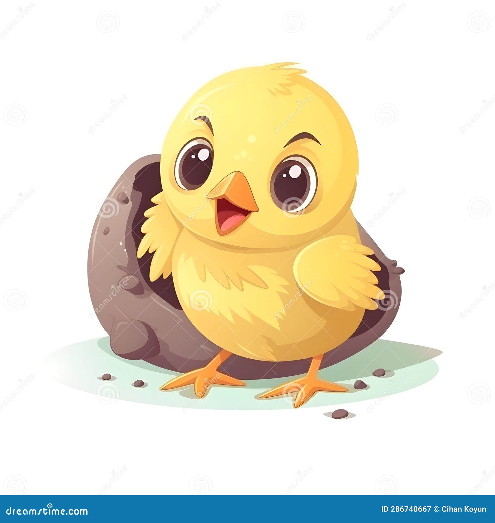 Chirpy baby chick graphic stock illustration. Illustration of doodle ...