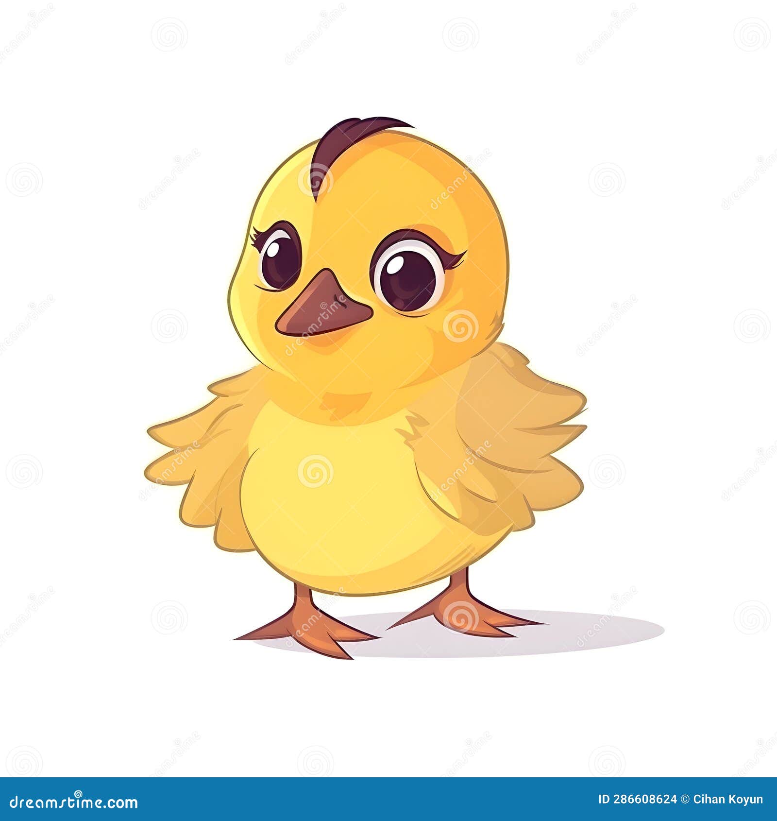 Chirpy chick cartoon stock illustration. Illustration of happy - 286608624