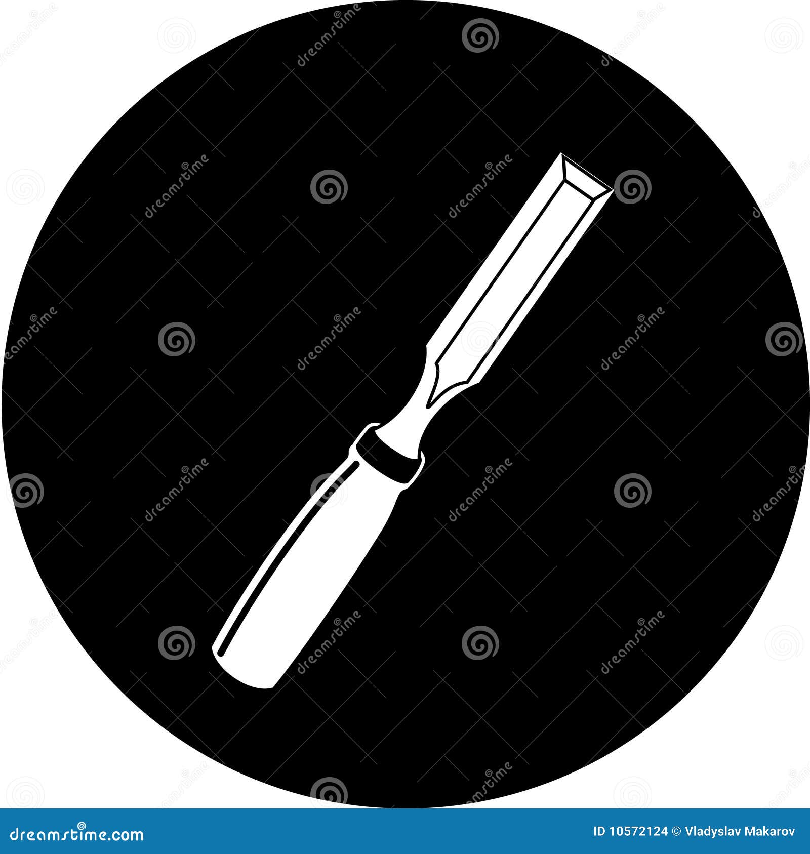 Chisel stock vector. Illustration of carver, chisel, building - 10572124