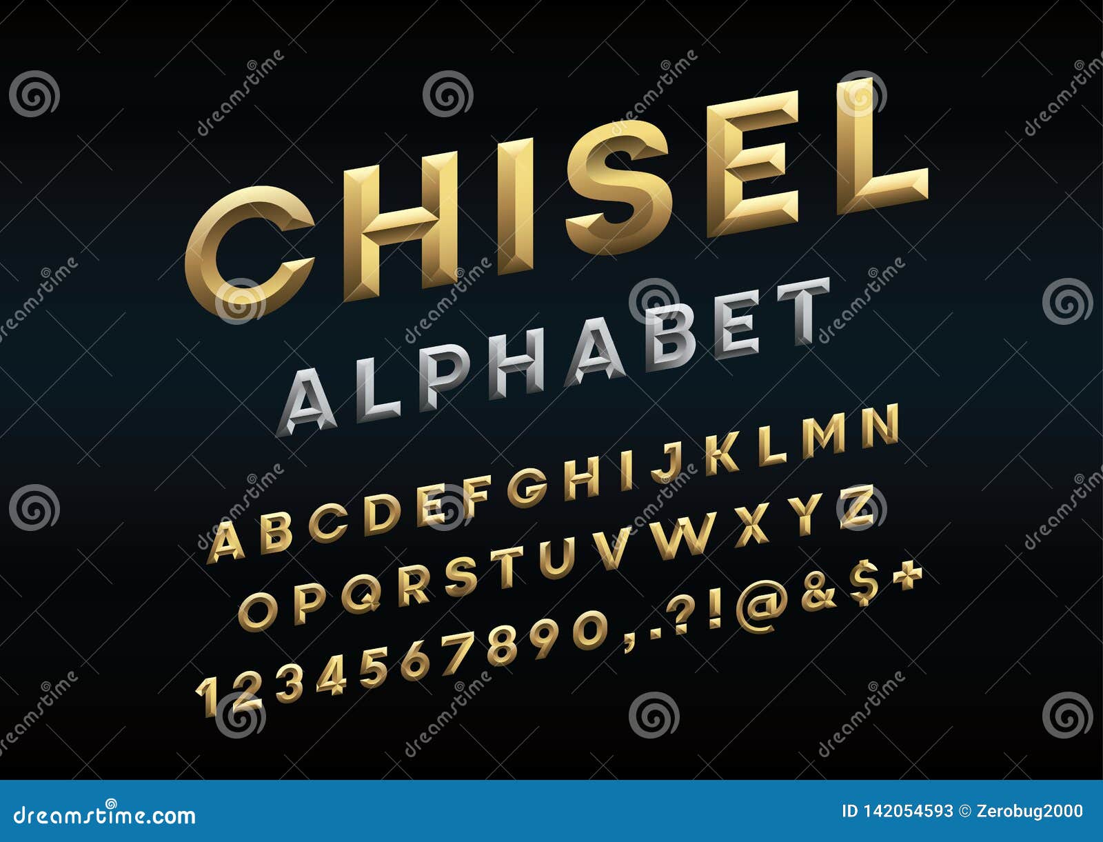 Chisel font stock vector. Illustration of style, typo - 142054593