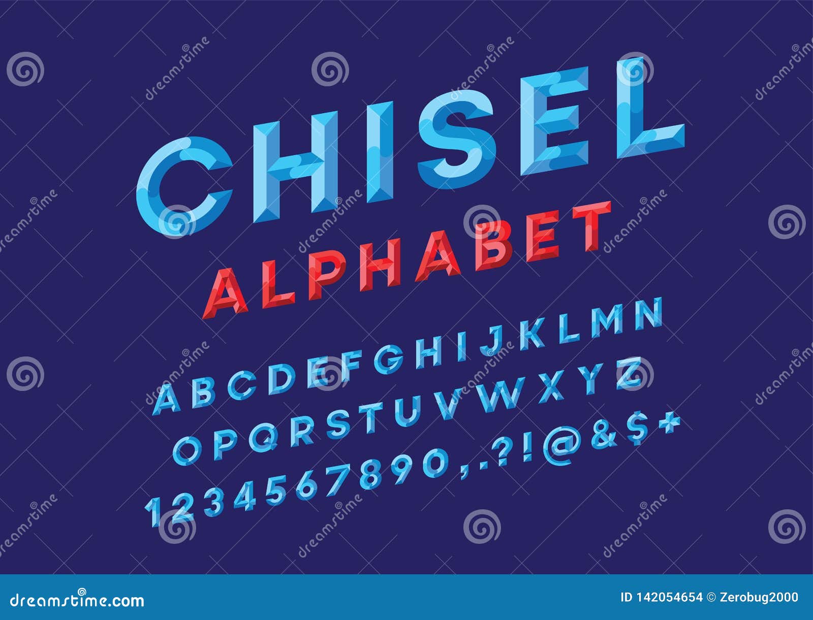 Chisel font stock vector. Illustration of typography - 142054654