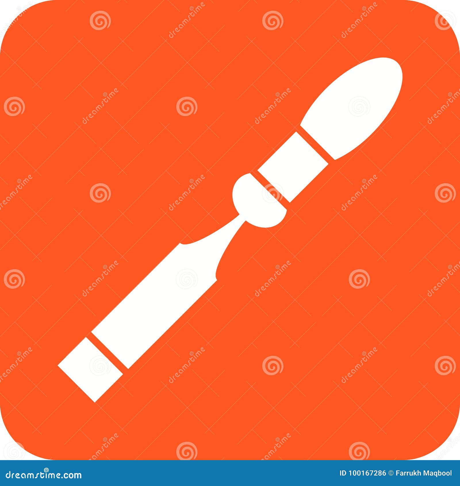 Chisel stock vector. Illustration of carpenter, work - 100167286