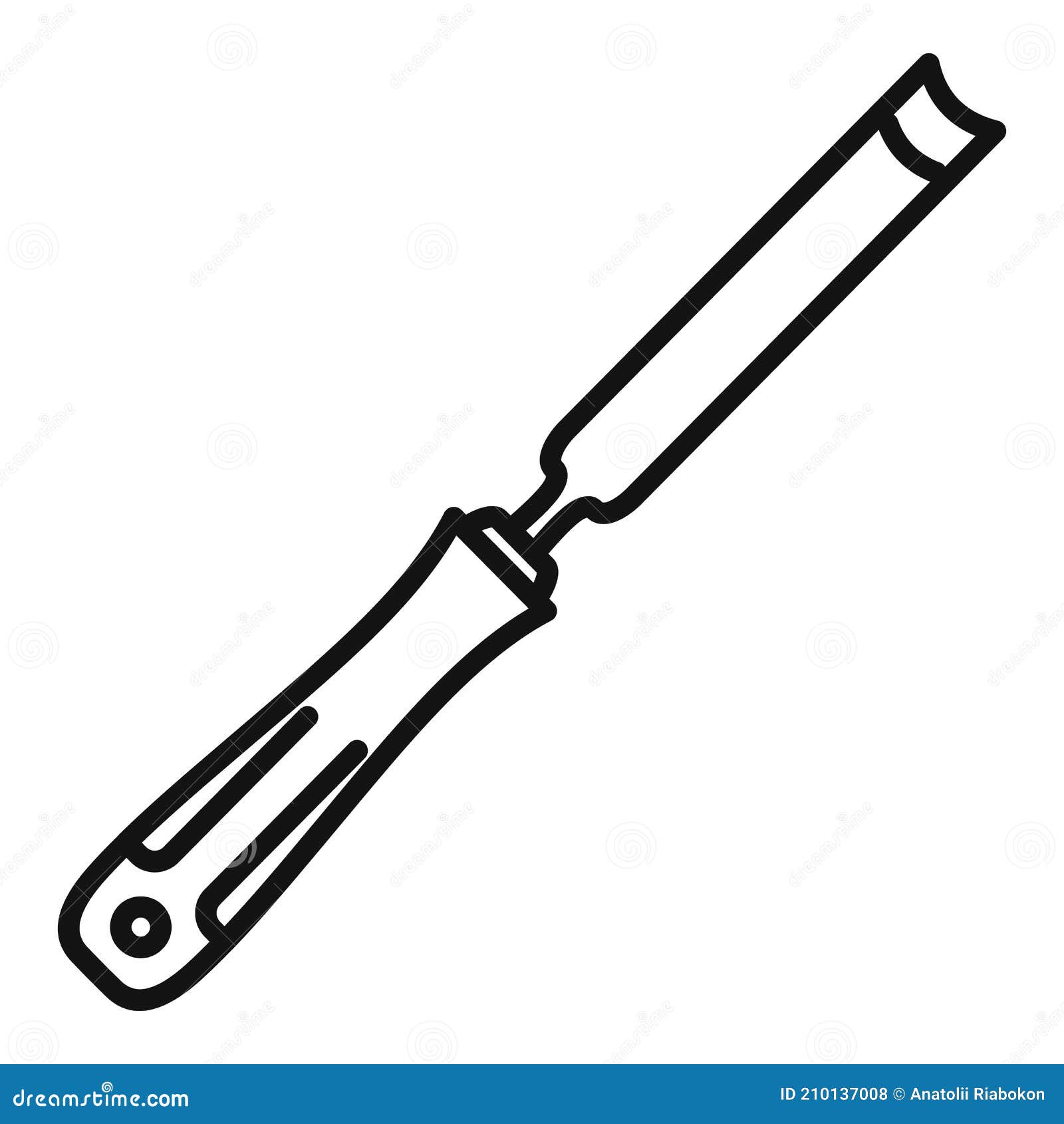 Chisel Craft Icon, Outline Style Stock Vector - Illustration of ...