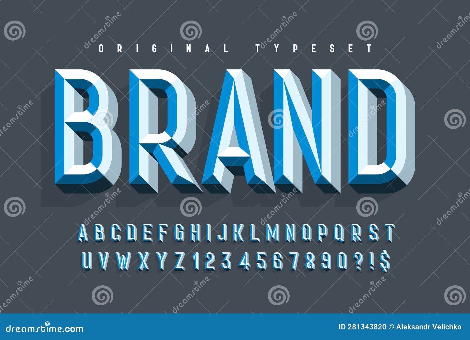 Chisel 3d Letters Design, Colorful Alphabet, Typeface. Vector ...