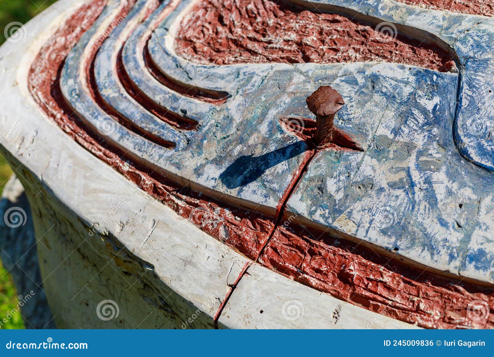 Chisel Driven into a Stone. a Symbolic Conceptual Monument To Diligence ...