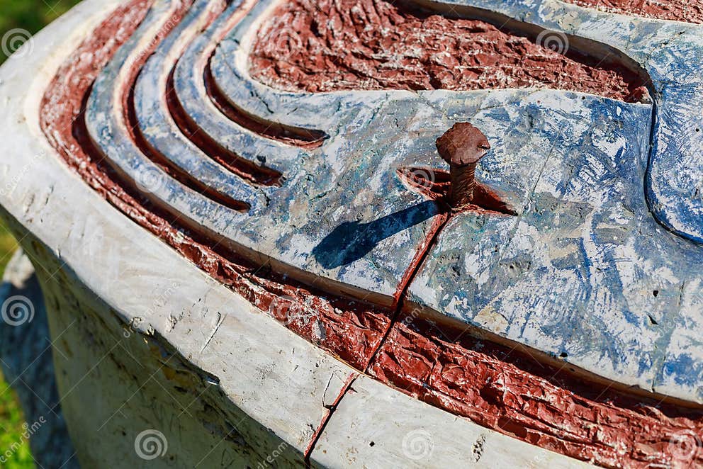 Chisel Driven into a Stone. a Symbolic Conceptual Monument To Diligence ...