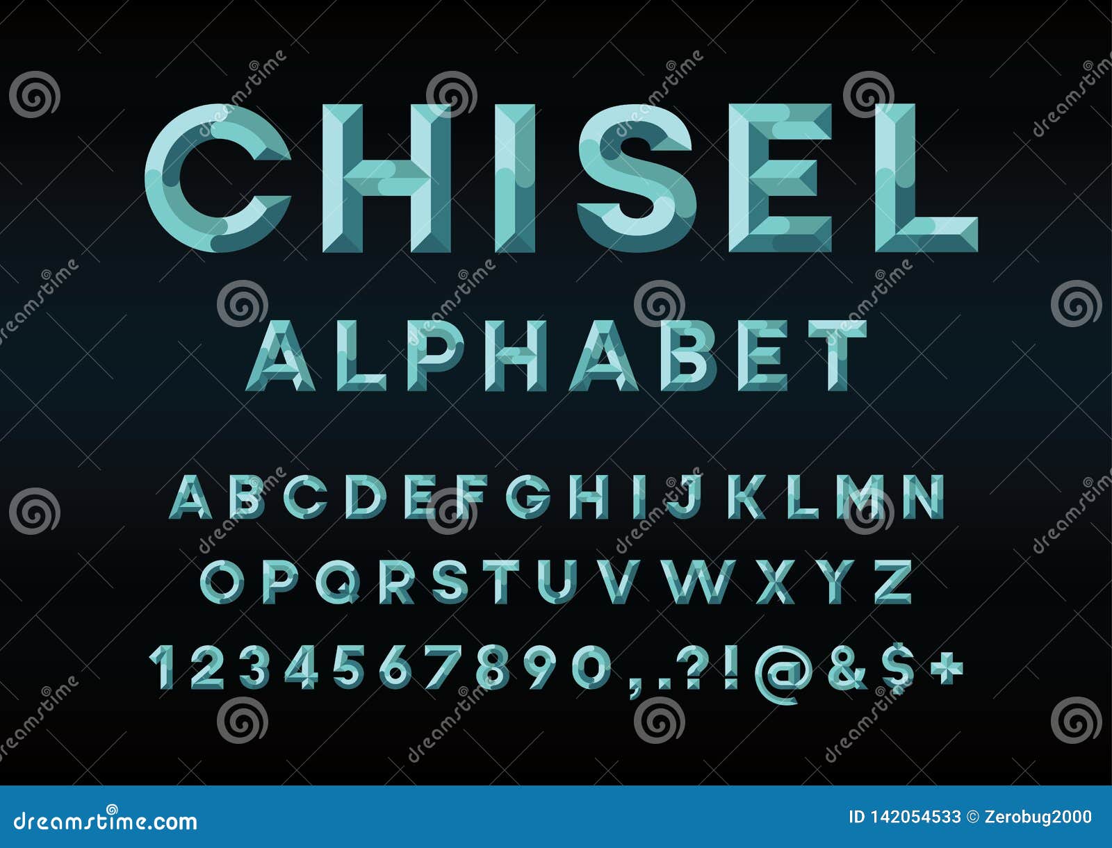 Chisel font stock vector. Illustration of alphabetical - 142054533