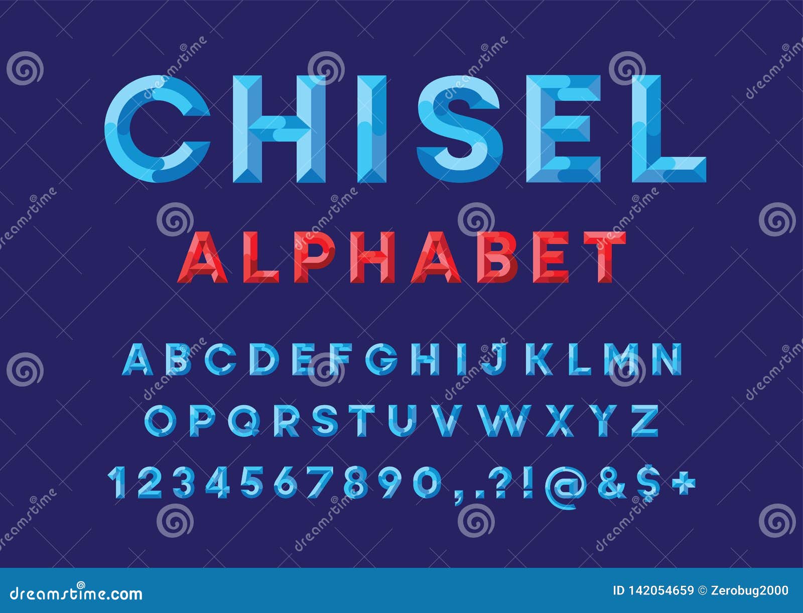 Chisel font stock vector. Illustration of chisel, alphabetical - 142054659