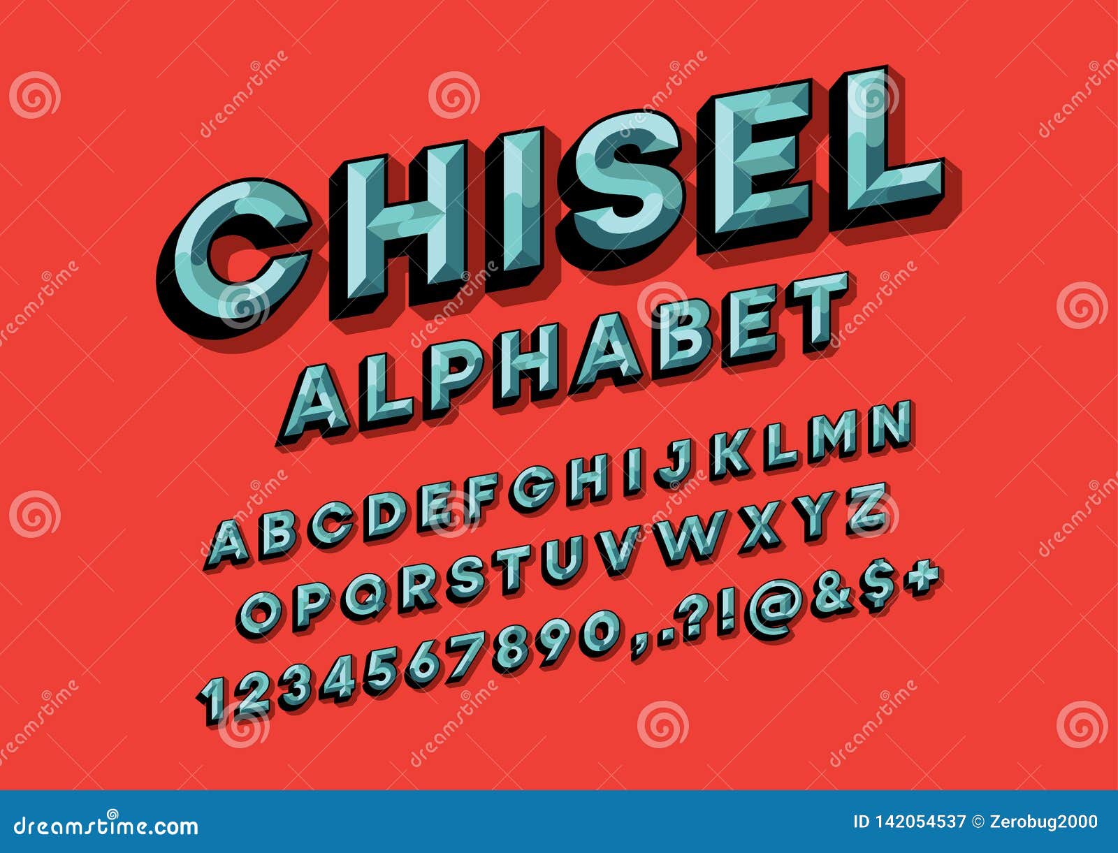 Chisel font stock vector. Illustration of graphic, type - 142054537