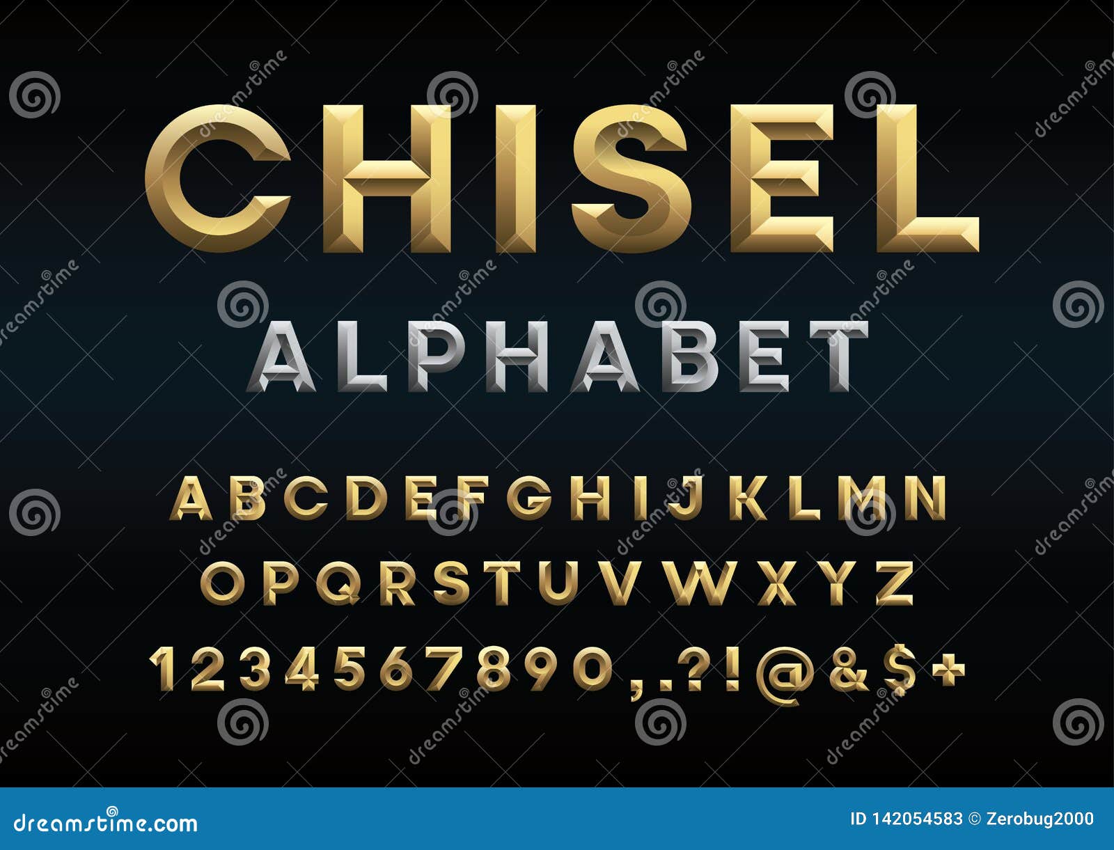 Chisel font stock vector. Illustration of type, design - 142054583
