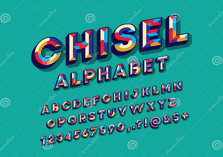 Chisel font stock vector. Illustration of chisel, design - 142054622