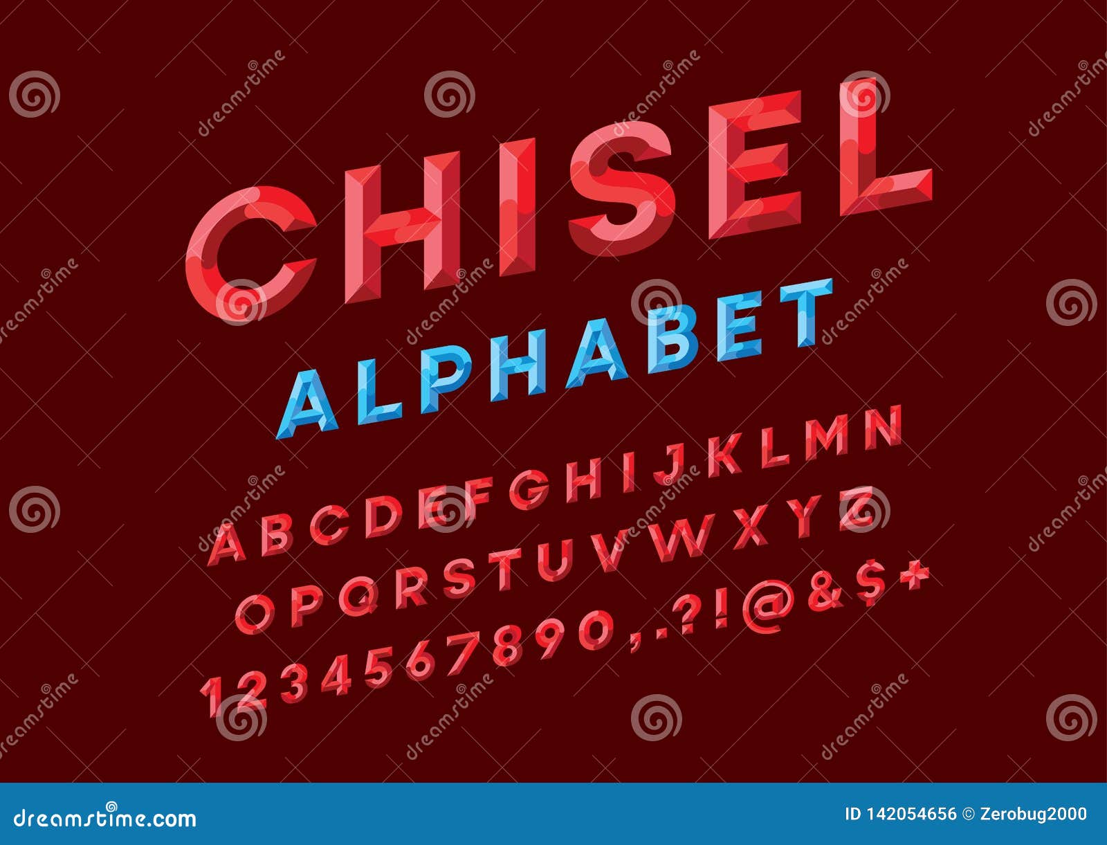 Chisel Alphabet Vector Font. Type Letters And Numbers. Blue Wave ... Chisel Alphabet Vector Font. Type Letters And Numbers. Blue Wave ...