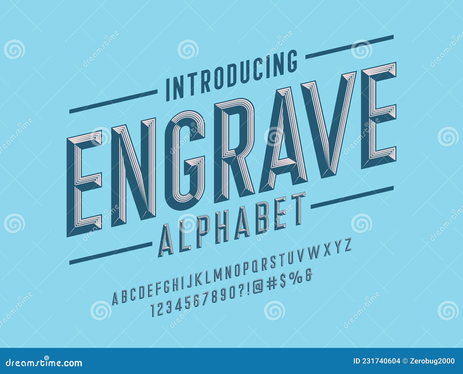 Chisel font stock vector. Illustration of sign, engraved - 231740604