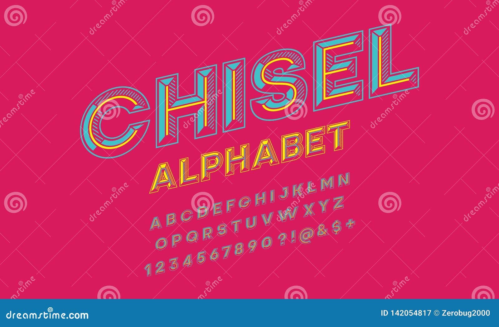Chisel font stock vector. Illustration of concept, style - 142054817