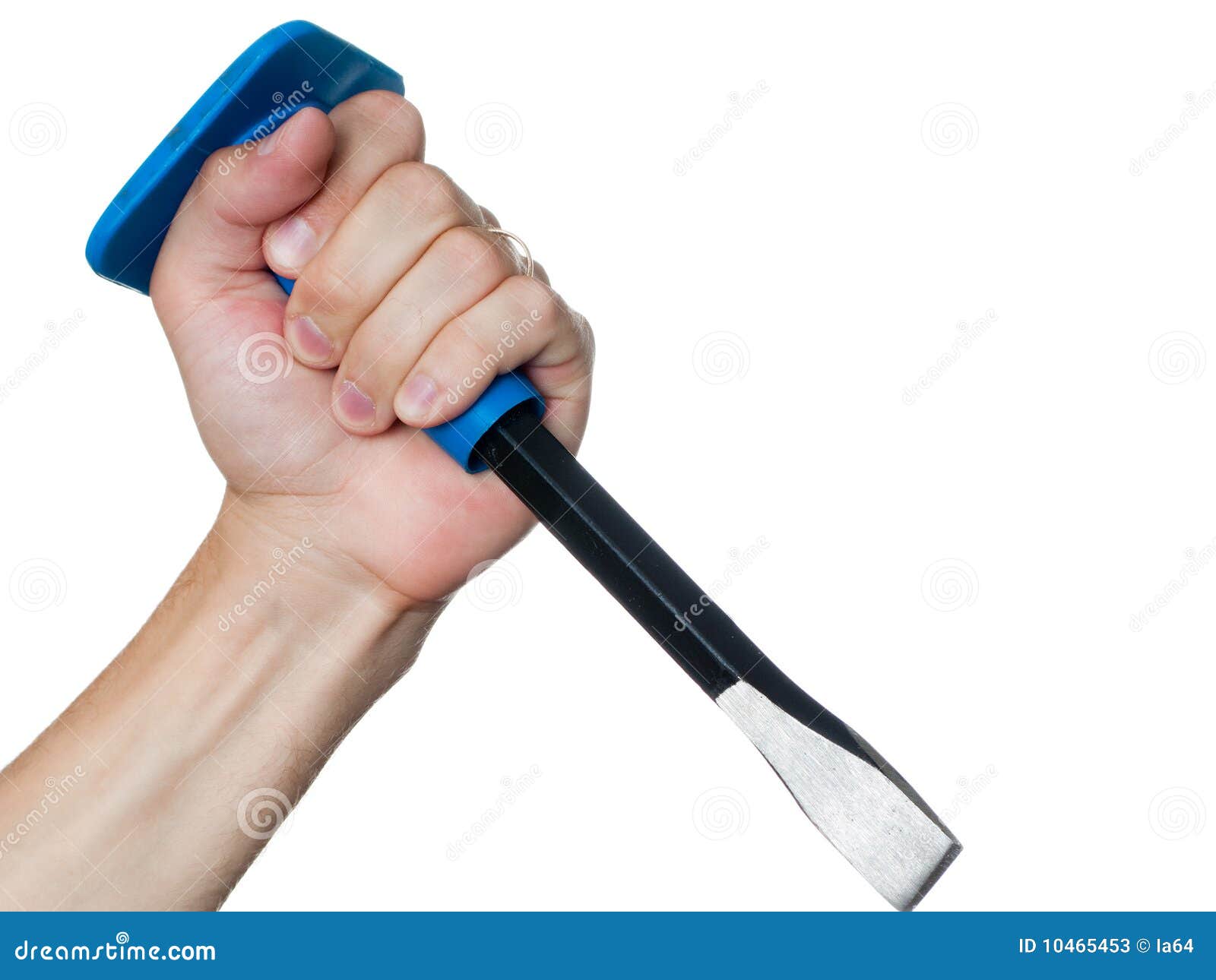 Chisel in hand stock image. Image of carpentry, manual - 10465453
