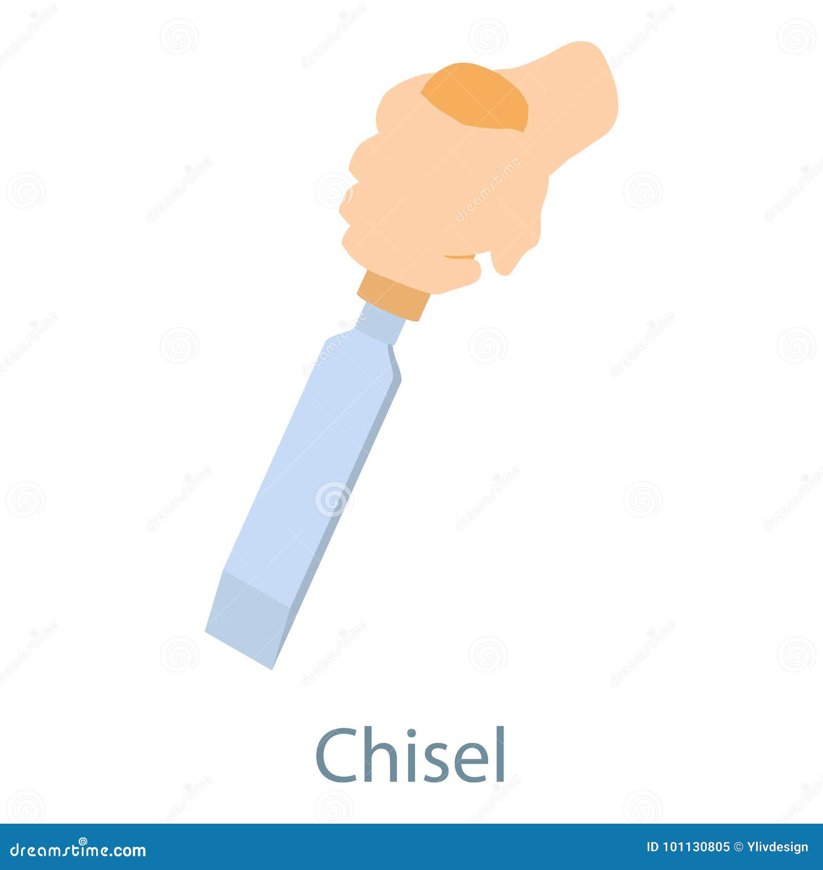 Chisel Icon, Isometric 3d Style Stock Vector - Illustration of blade ...