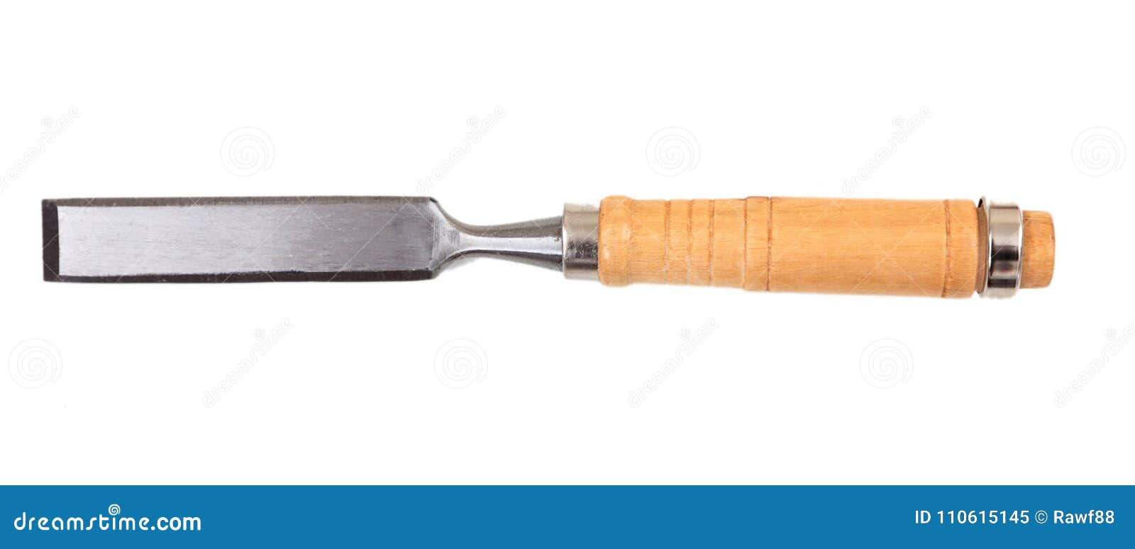 Chisel Isolated on White Background, Top View Stock Image - Image of ...
