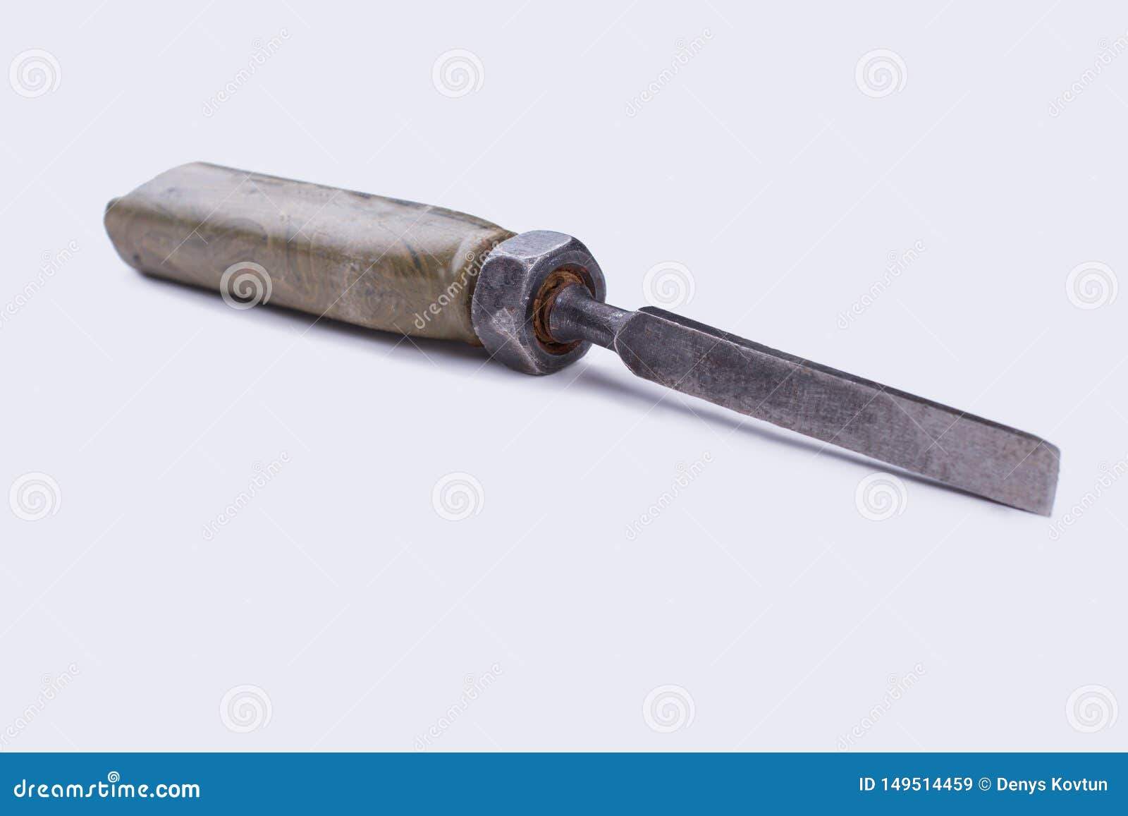 Chisel Isolated On White Background. Stock Image - Image of industry ...