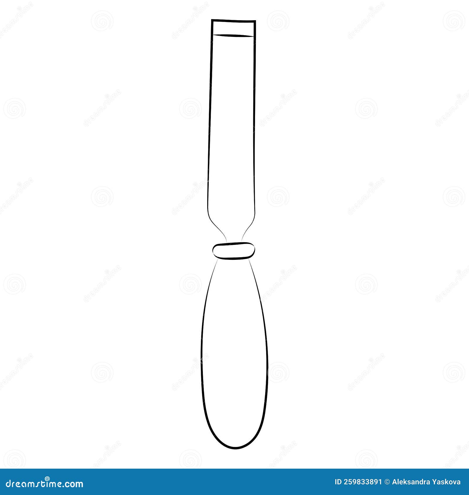 Chisel Line Art Icon. Chisel Outline Logo Ilustración del Vector ...