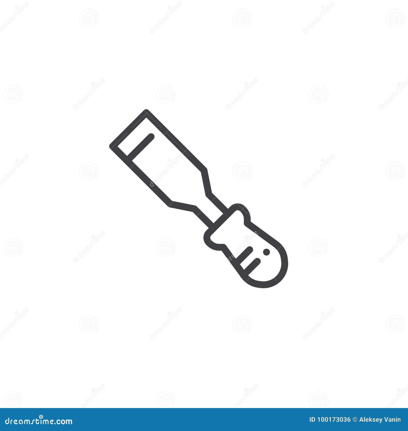 Chisel Line Icon Stock Vector Illustration Of Linear 100173036