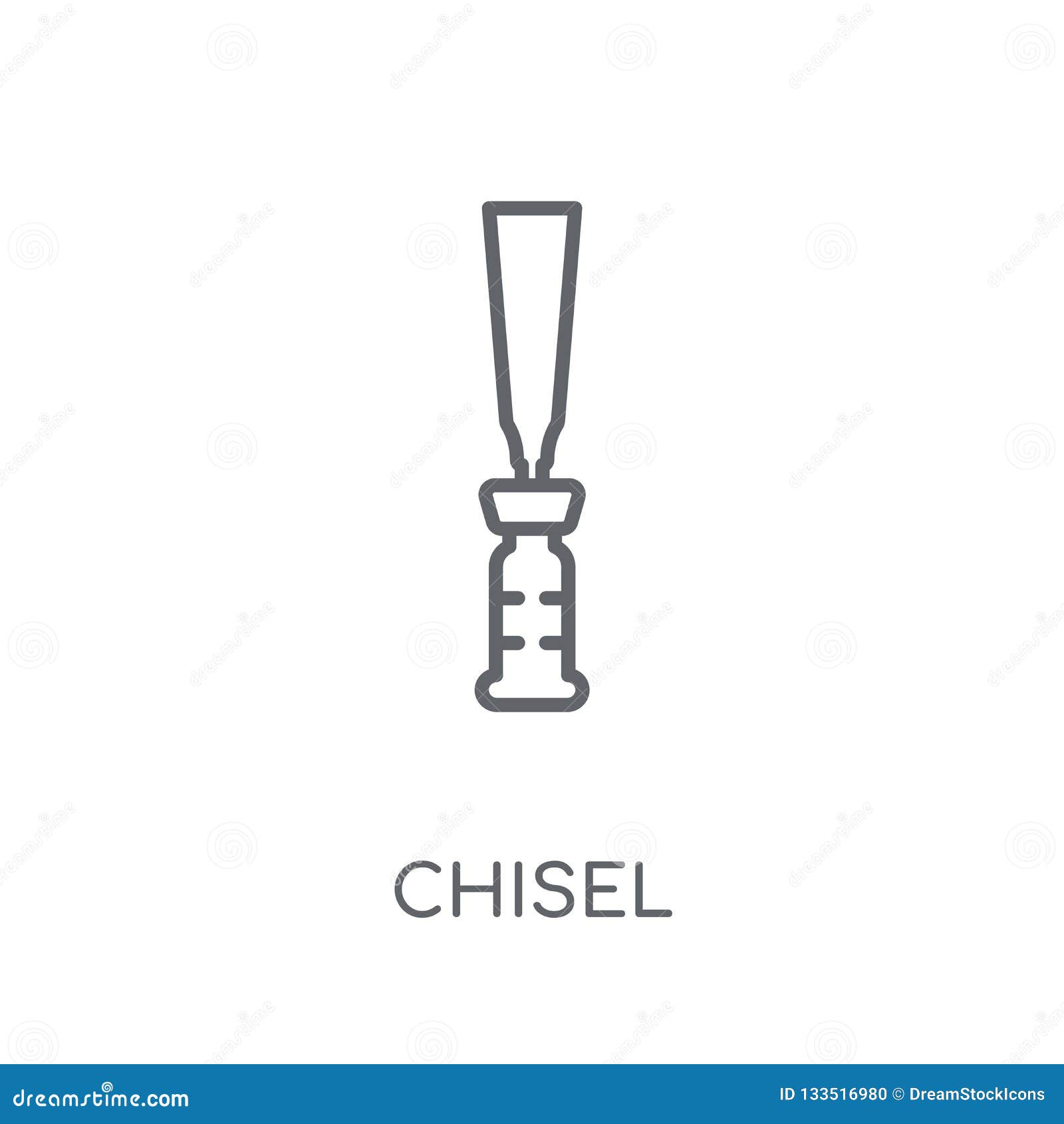 Chisel Linear Icon. Modern Outline Chisel Logo Concept on White Stock ...