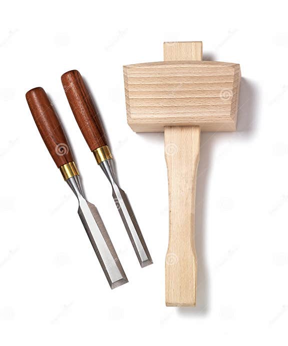 Chisel and Mallet set stock image. Image of construction - 44832967